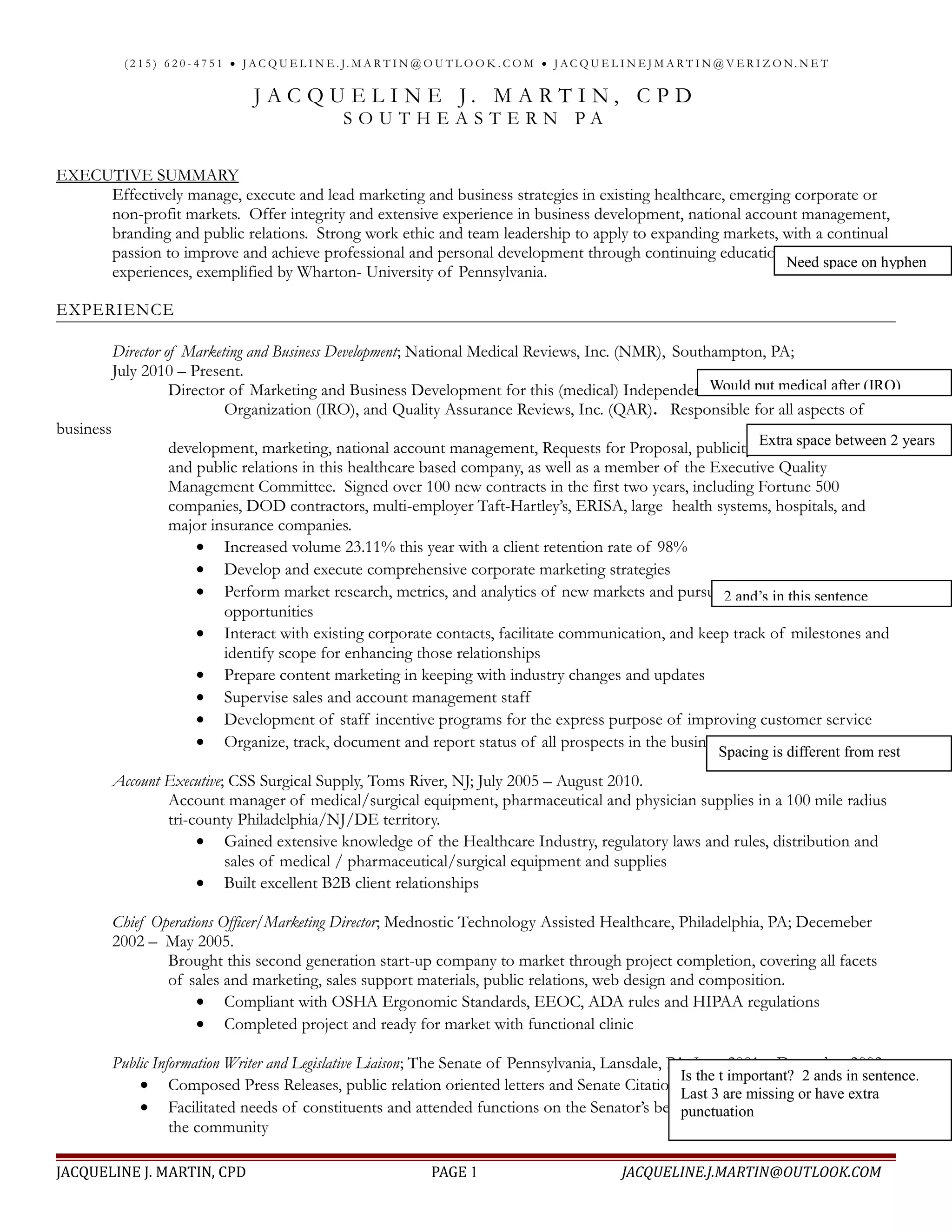 Cv cl jm_resume_print_no references_linked_in_97 | DOC | Healthcare Industry | Industries