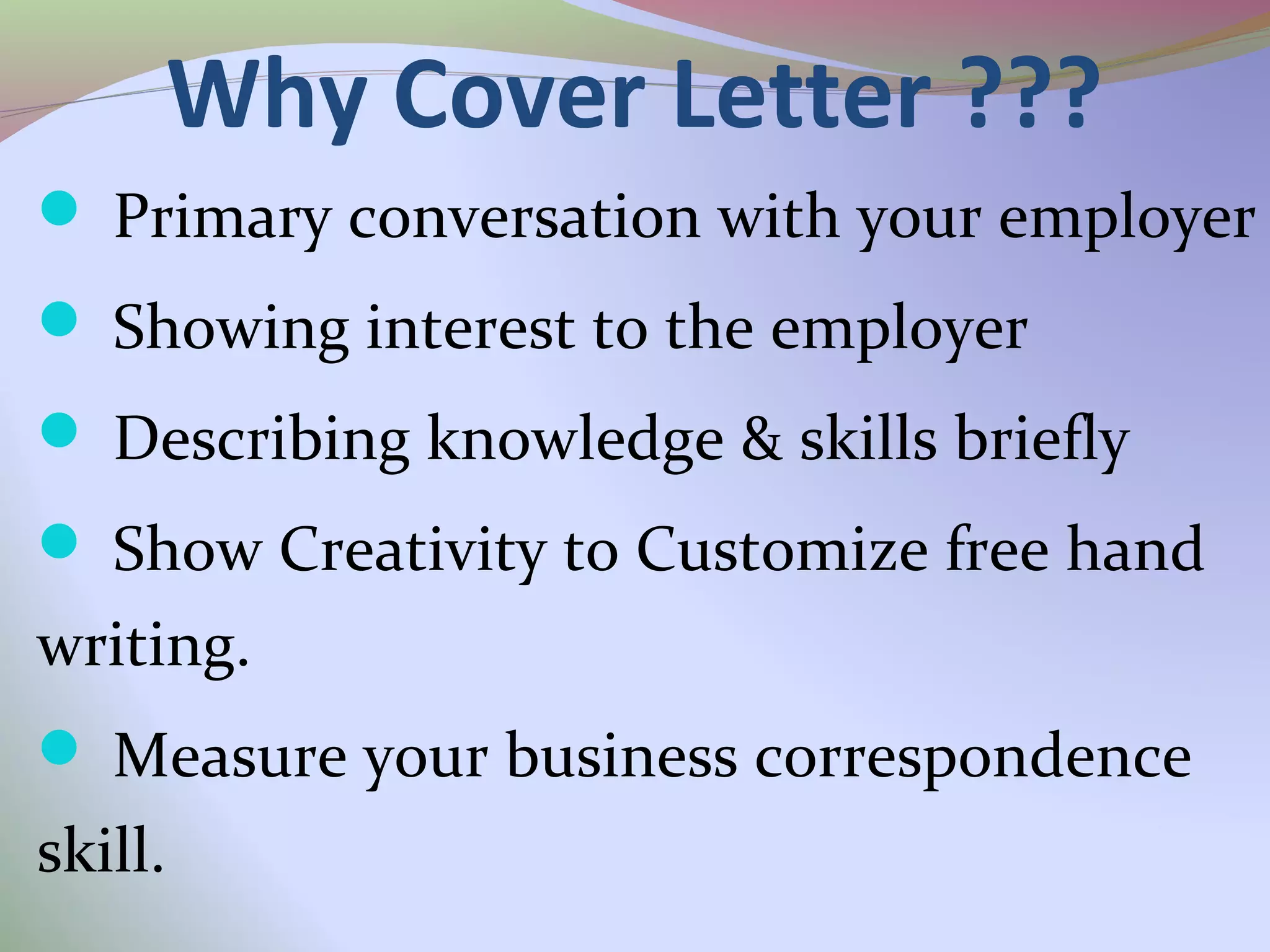CV and Cover Letter Writing | PPT