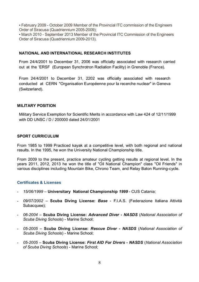 Cristian Randieri Extended Curriculum (English CV) | PDF | Physics ...