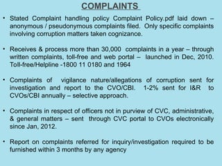 CVC role ,powers and functions detailed presentation | PPT