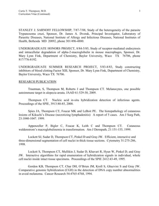 CV - Curtis Thompson, MD | PDF