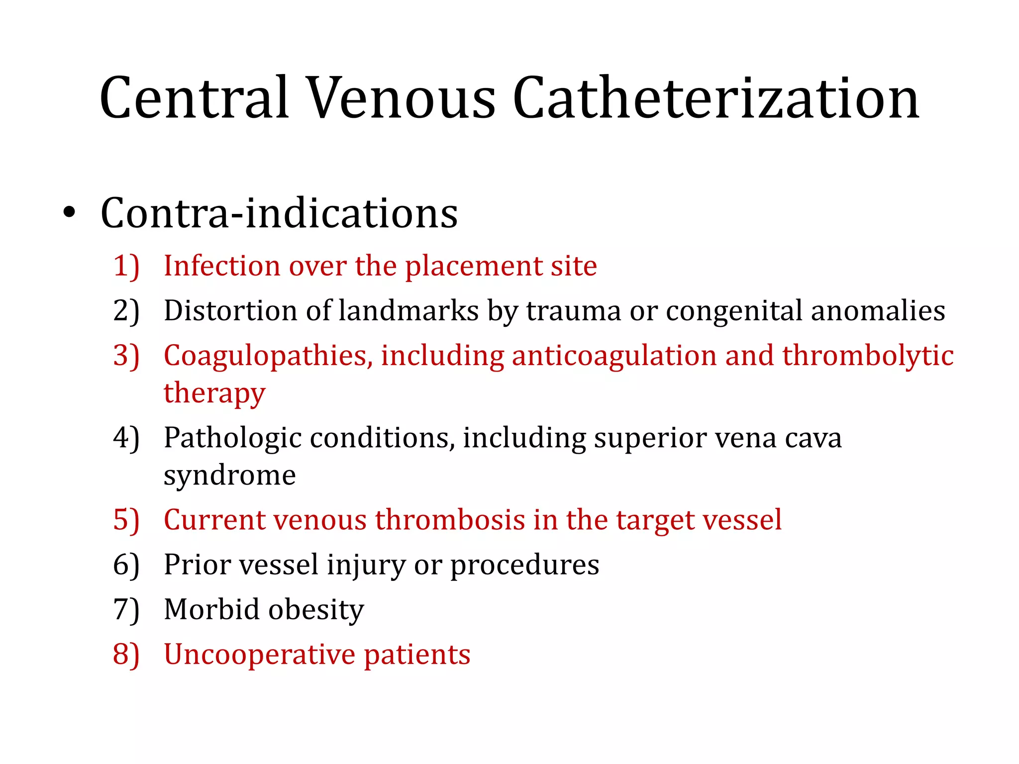 Central Venous Catheterization without Ultrasound guidance | PPTX
