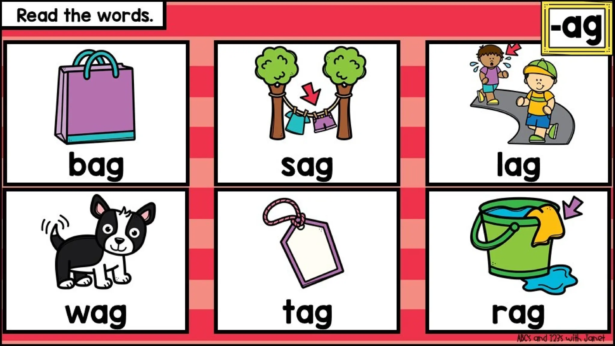 CVC Word Families (-ag) Digital Activities.pptx
