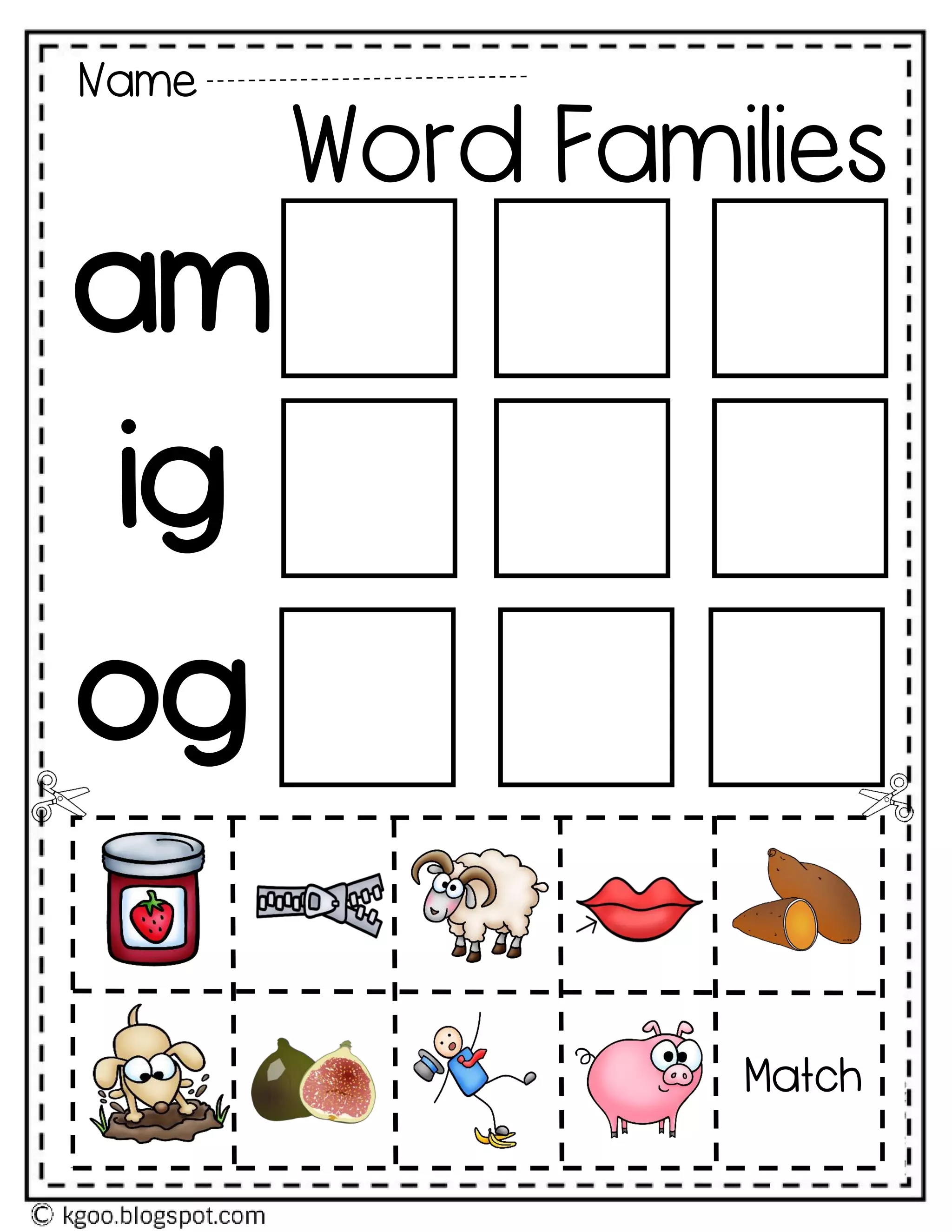 Cvc word family word work | PDF