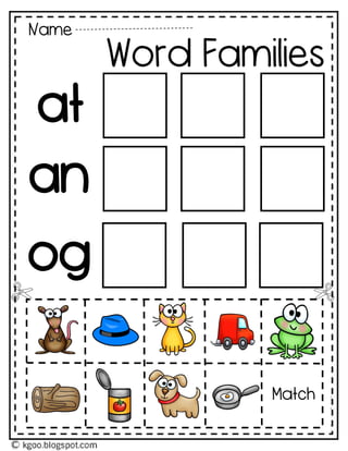 Cvc word family word work | PDF
