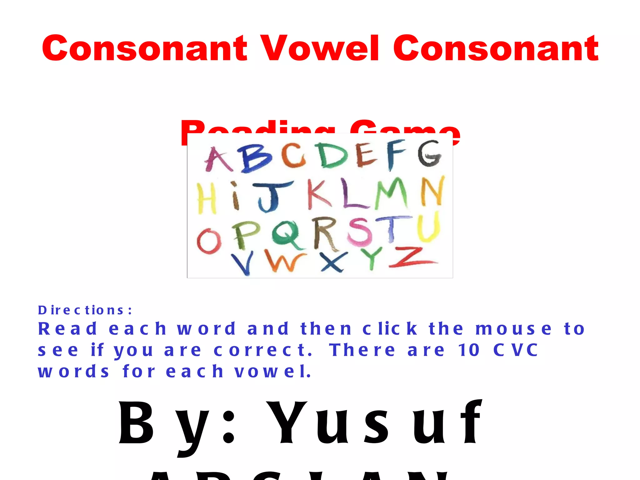 Cvc words.1 | PPT