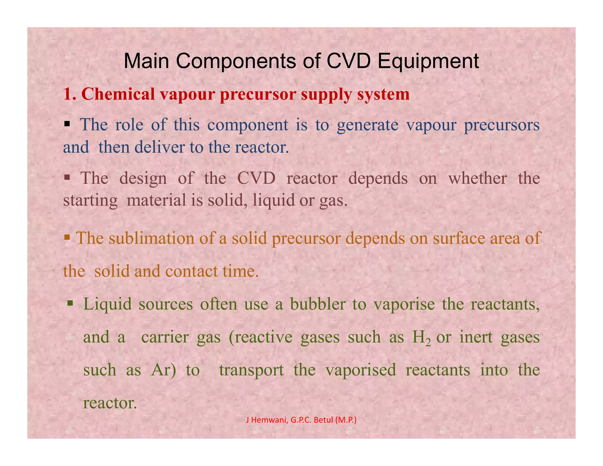 Chemical Vapour Deposition | PDF