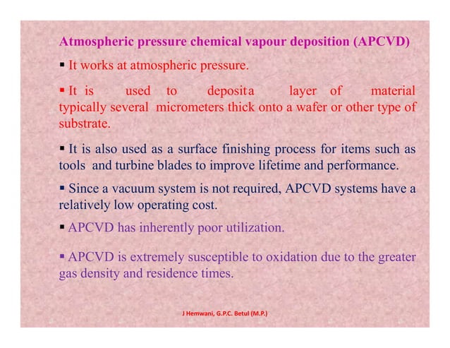 Chemical Vapour Deposition | PDF
