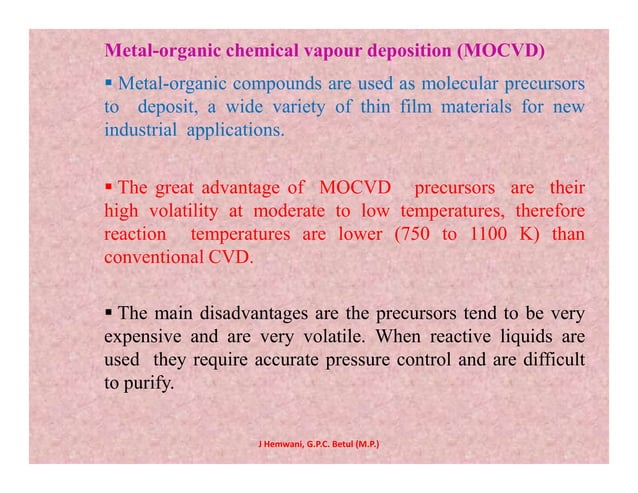 Chemical Vapour Deposition | PDF