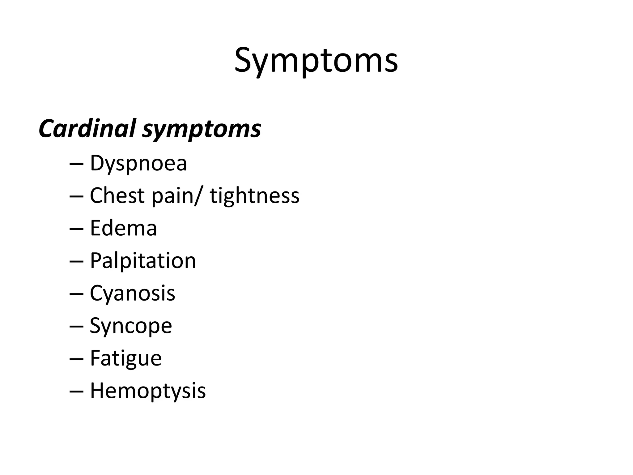 Cvd signs and symptoms | PPTX