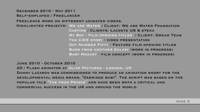 CV Danny Lazarov May2012 | PDF