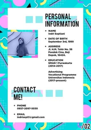 CV dan Portofolio Indri Septiani | PDF