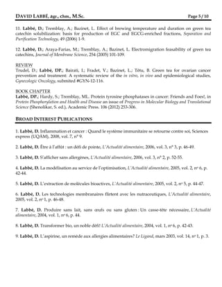 C.V. David Labbé, M.Sc., agr., chm. | PDF