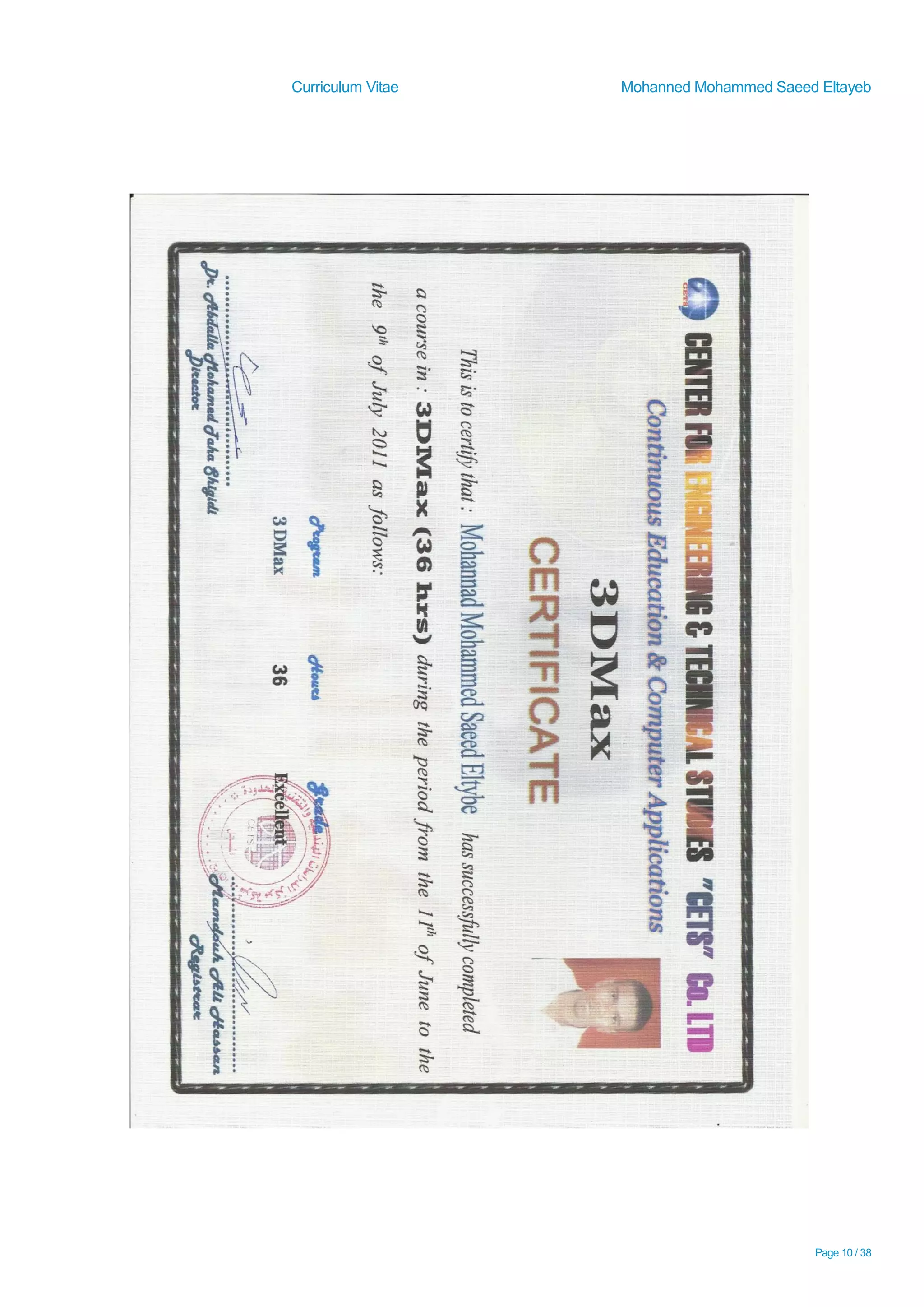 Architect. Mohanned Mohammed Saeed | PDF