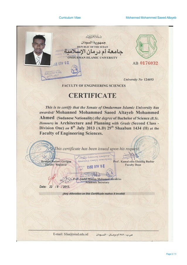 Architect. Mohanned Mohammed Saeed | PDF