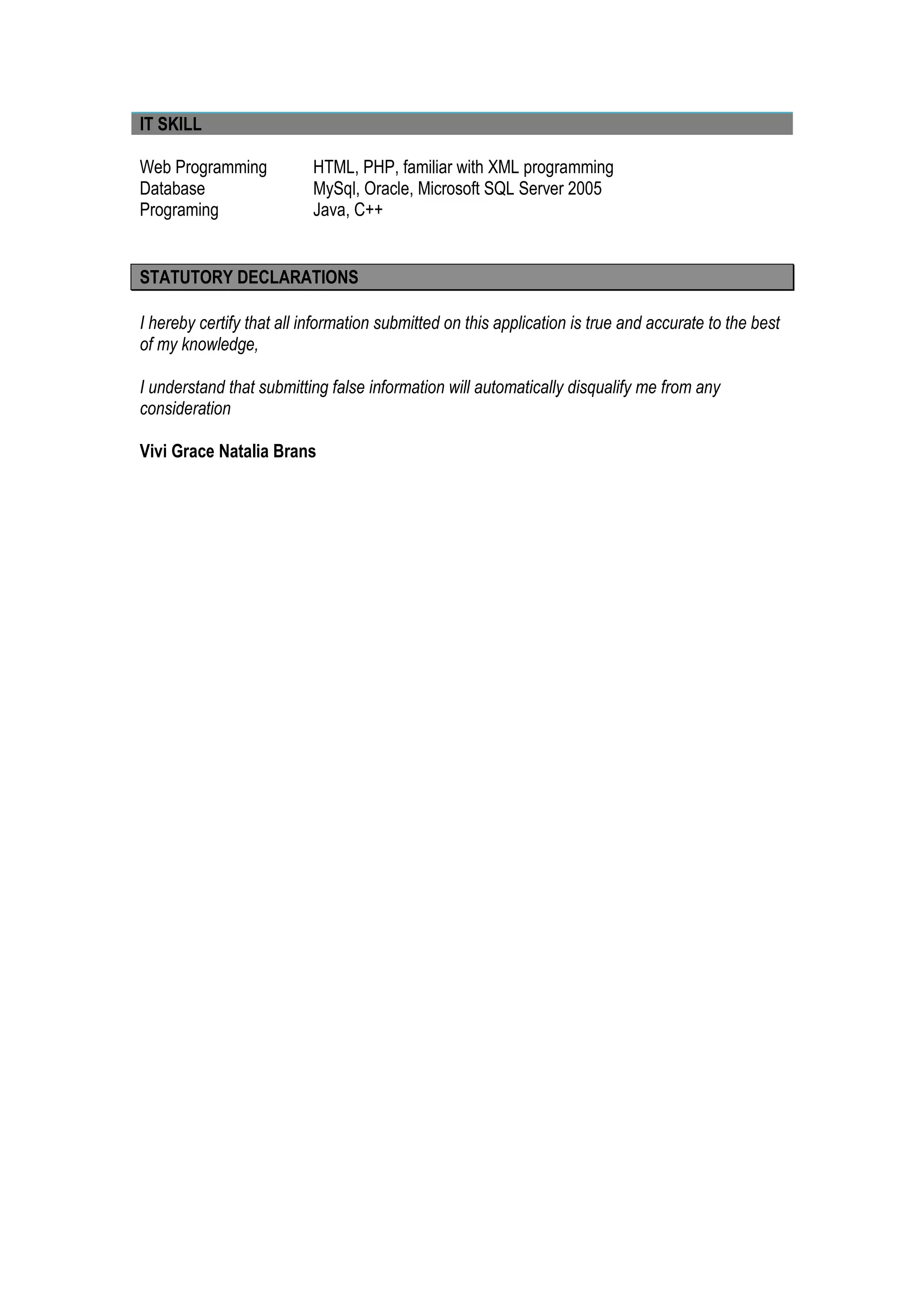 CV Vivi Grace N | DOCX