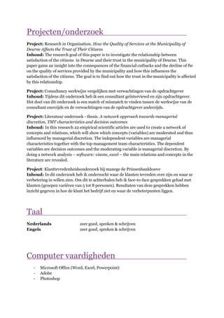 Cv denise van den berg 2014 | PDF