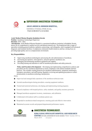 Anesthesia Technician/Technologist resume/CV SAJID KABEER NAZEERA.docx