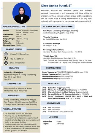 CV Dhea Annisa Puteri | PDF