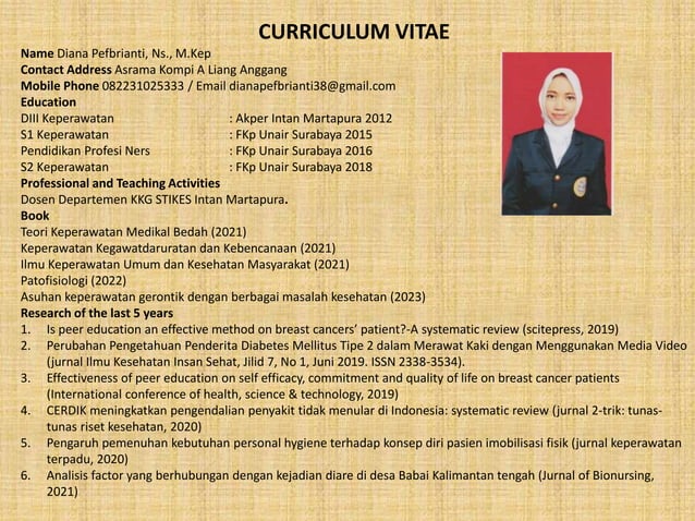 Curriculum Vitae Diana Pefbrianti..pptx