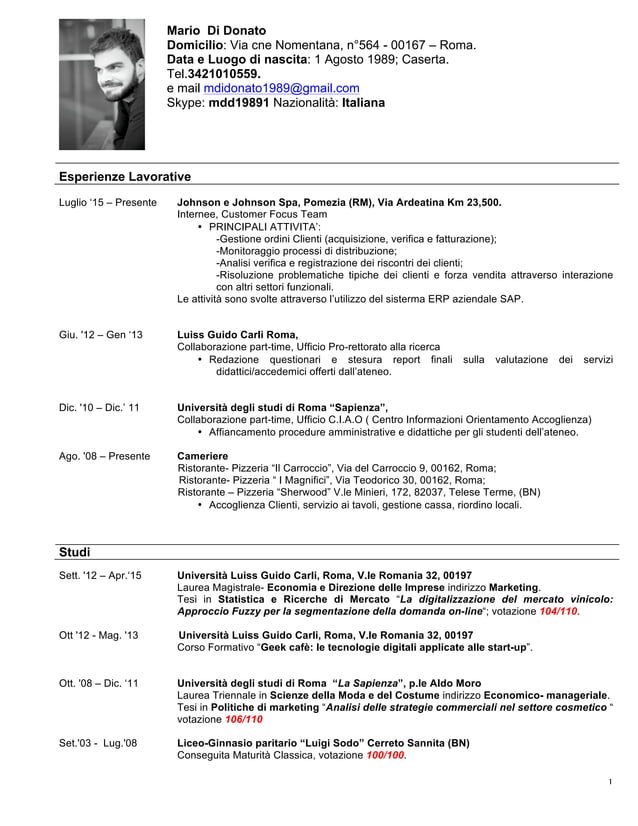 Cv di donato_mario | PDF