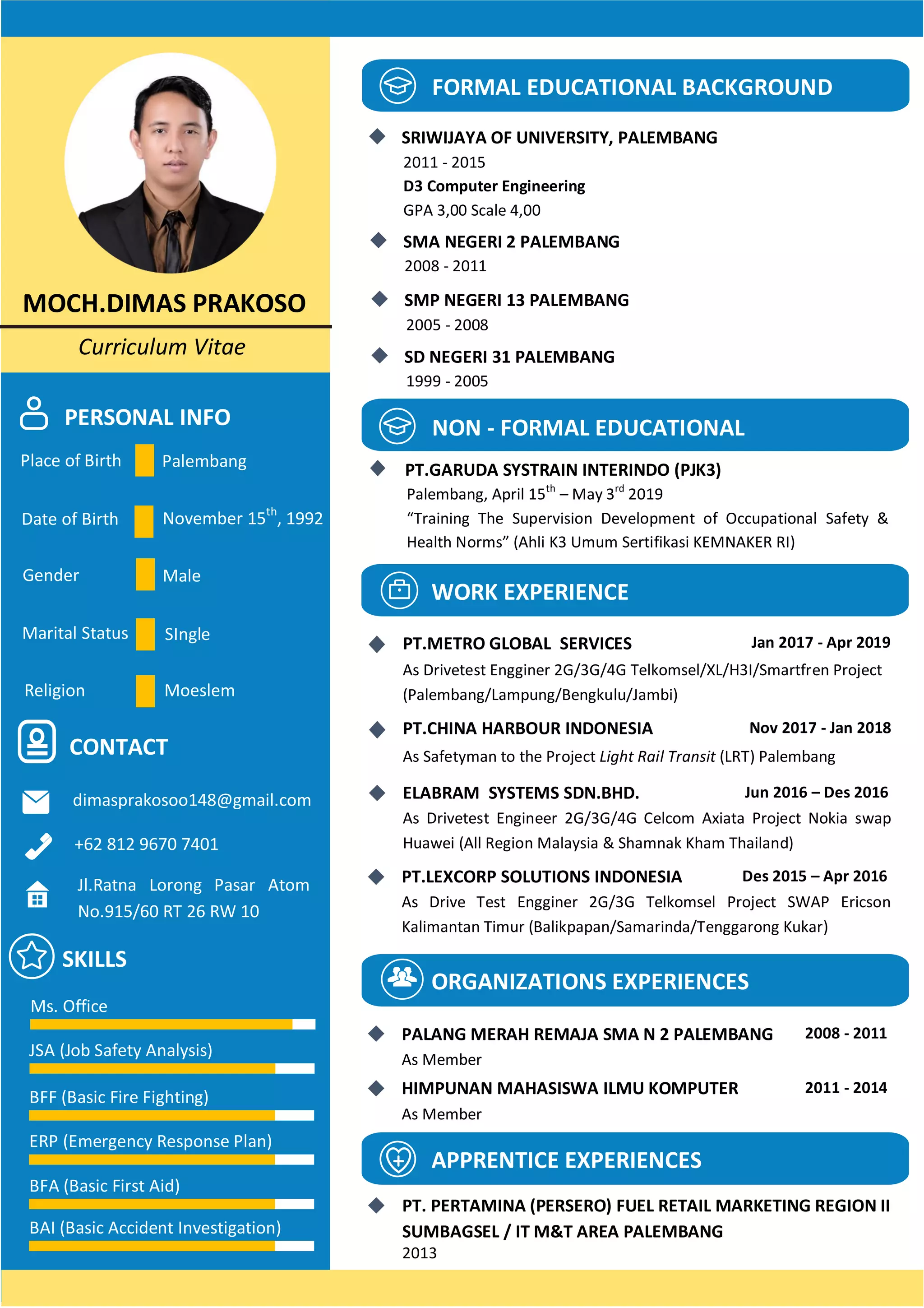 Cv dimas prakosoo | PDF