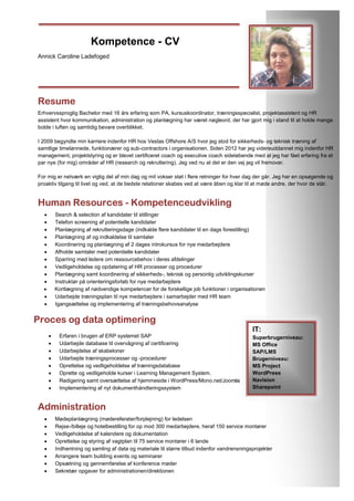 Mit dansk CV | PDF