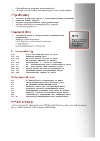 Mit dansk CV | PDF