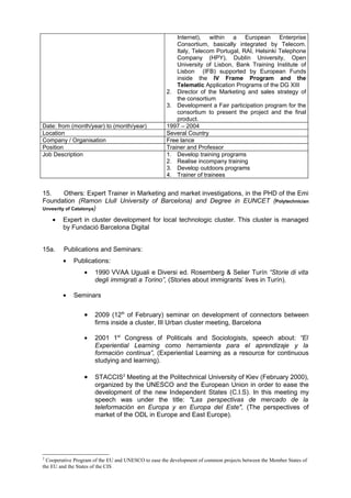 Cv Davide Menini English | DOC