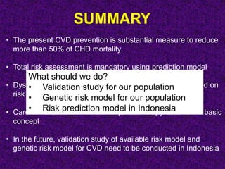 CVD Prevention in Indonesia: Do we need our own risk prediction model ...