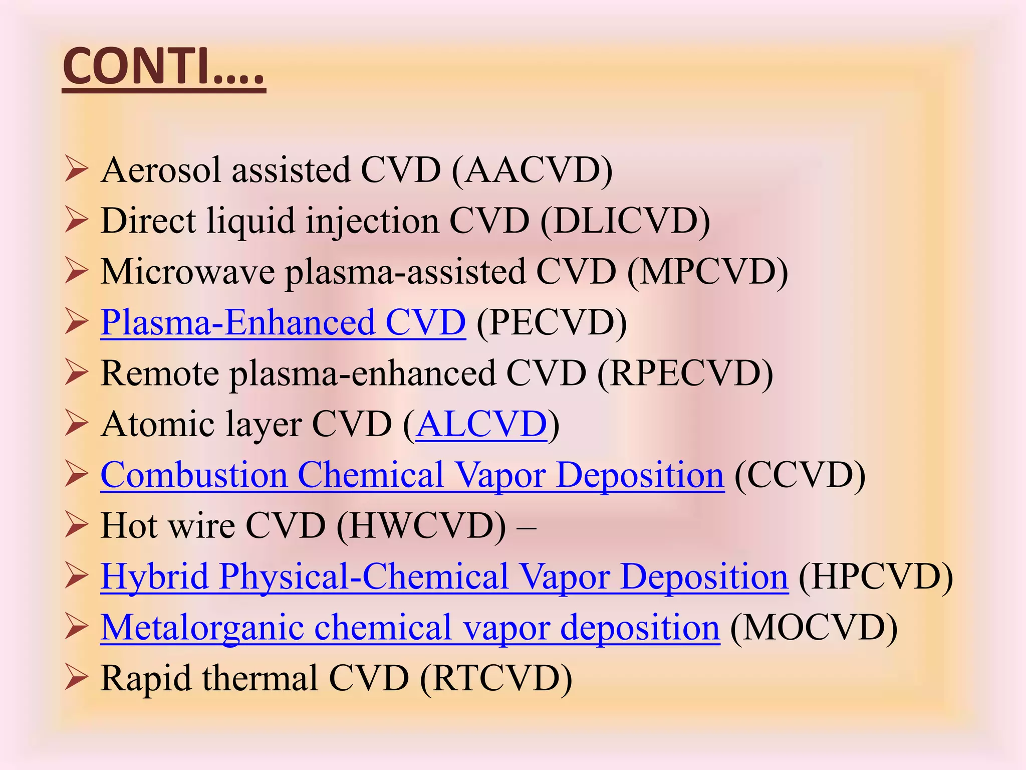 Cvd & pvd by shreya | PPTX