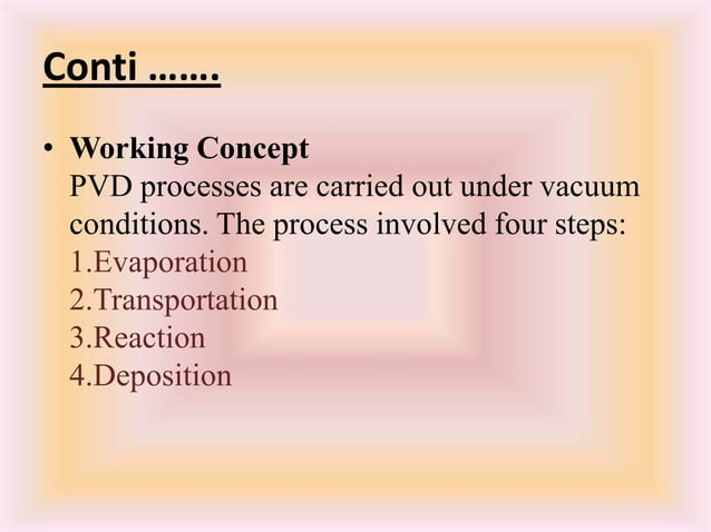 Cvd & pvd by shreya | PPTX | Chemistry | Science
