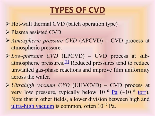Cvd & pvd by shreya | PPTX | Chemistry | Science