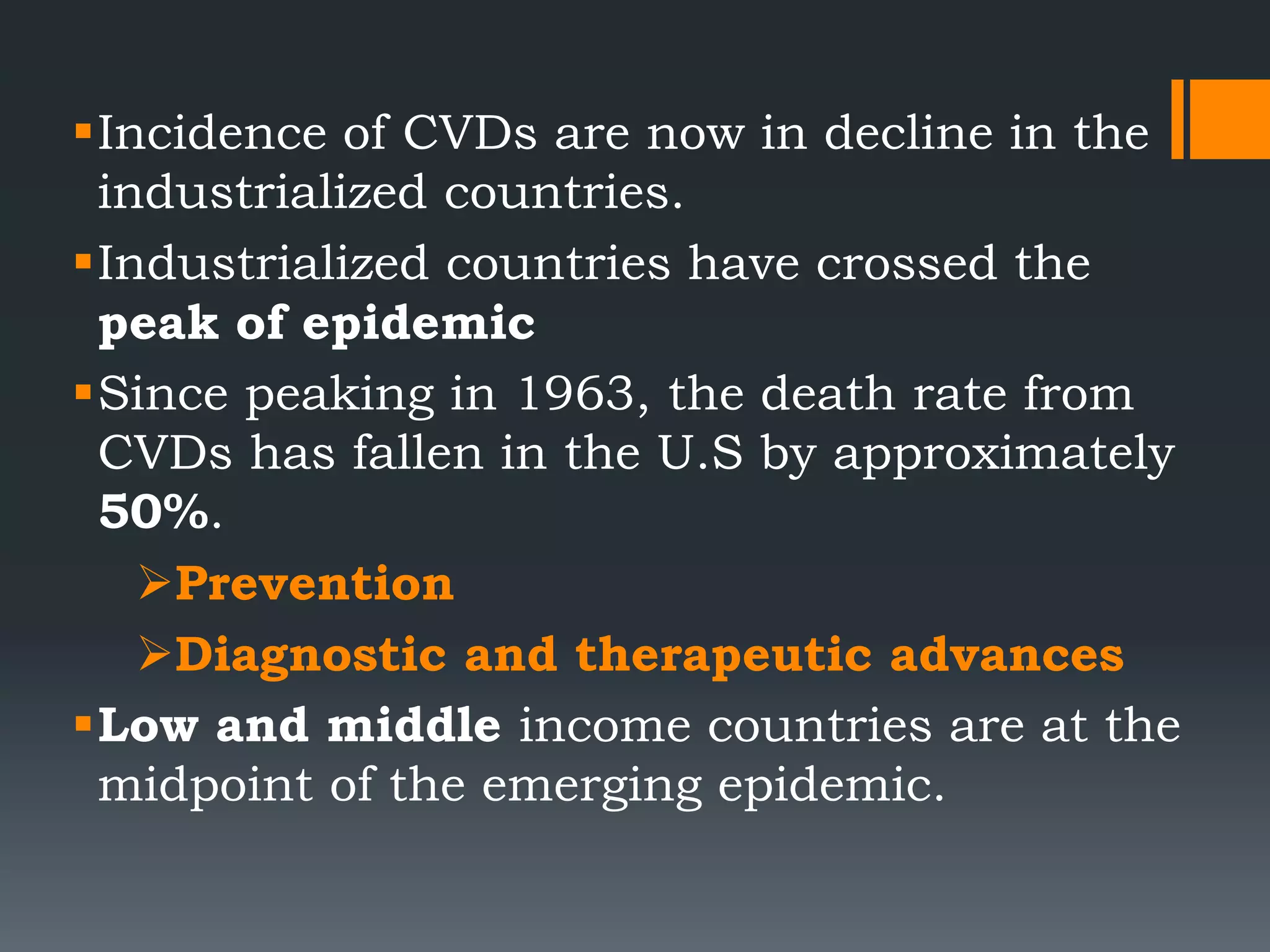 ''Cardiovascular diseases''-Epidemiology | PPTX