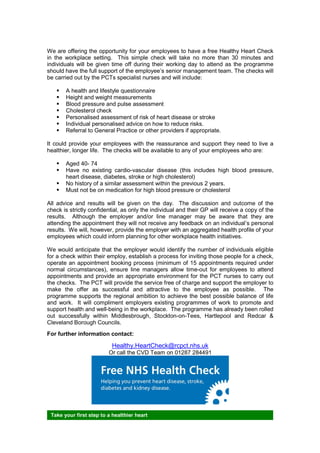 CVD Workplace Brief | PDF | Heart and Cardiovascular Diseases ...