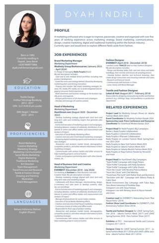 Curriculum Vitae - Dyah Indri Lestari (2025) | PDF