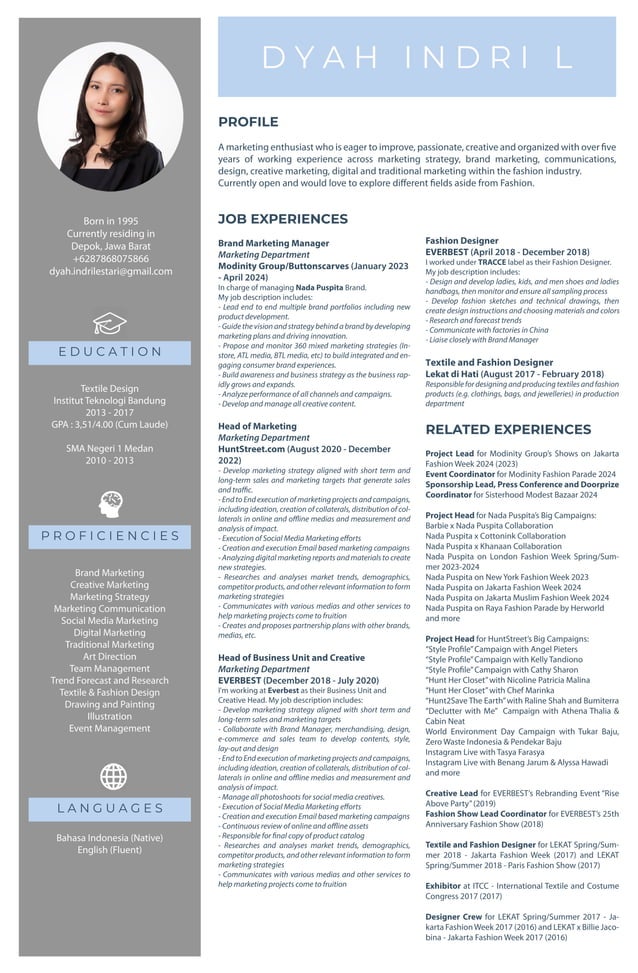 Curriculum Vitae - Dyah Indri Lestari (2025) | PDF