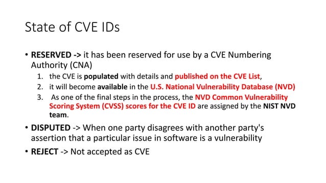 Common Vulnerabilities And Exposures Details Ppt Databases Computer Software And Applications