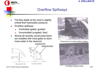 Cve471 lecture notes 4 spillways | PDF
