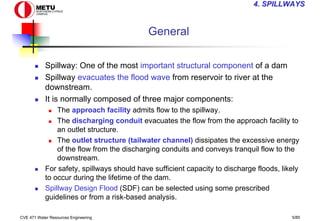 Cve471 lecture notes 4 spillways | PDF