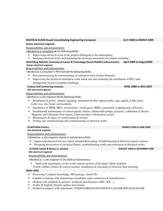 Cv electrical engr. fathi | PDF