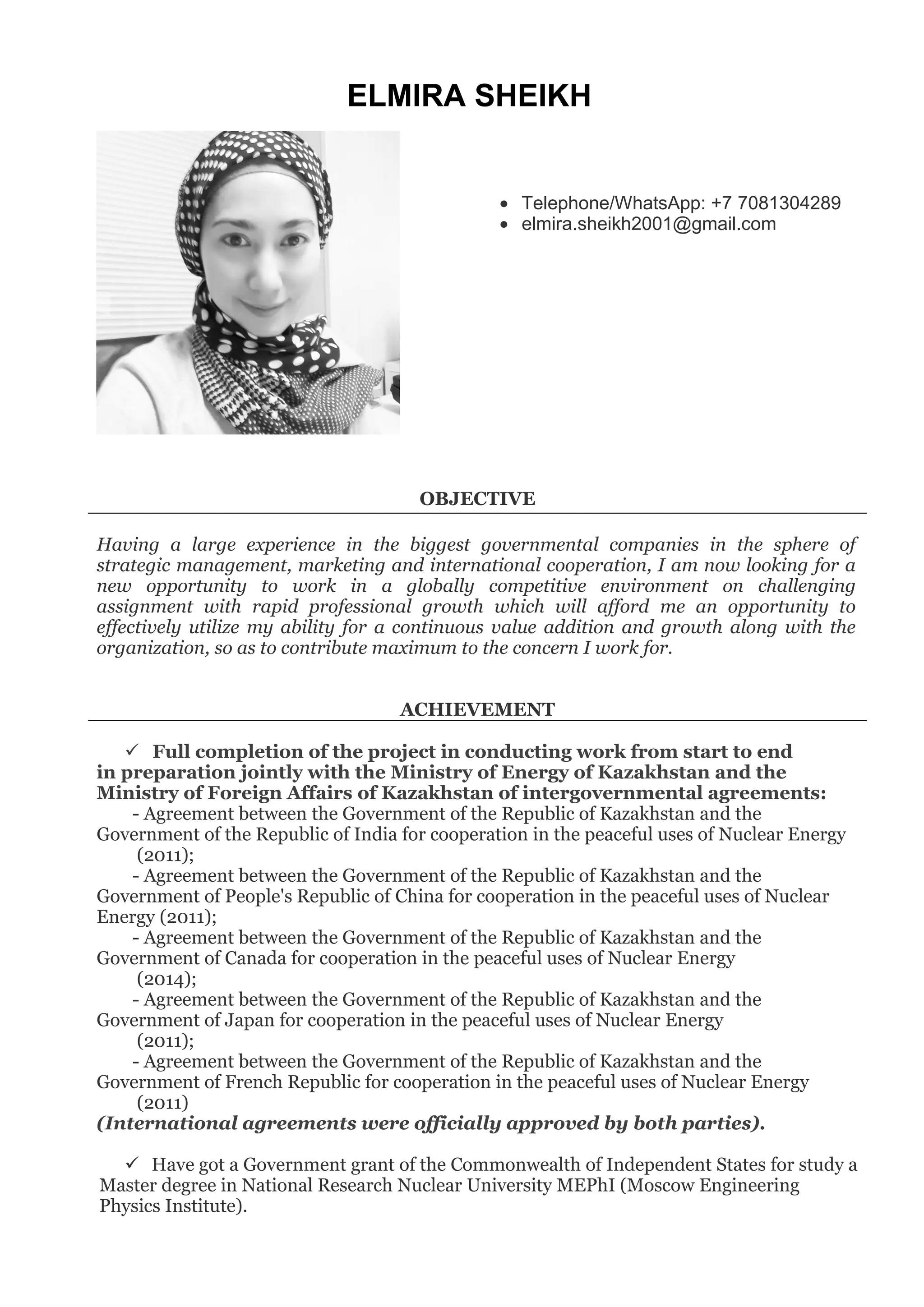 Cv elmira sheikh | PDF