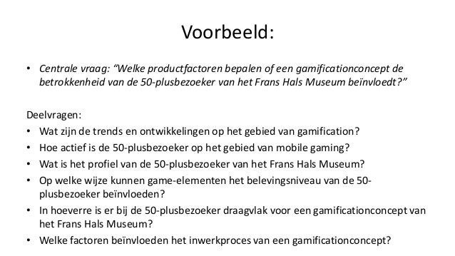 Onderzoeksvraag Voorbeelden