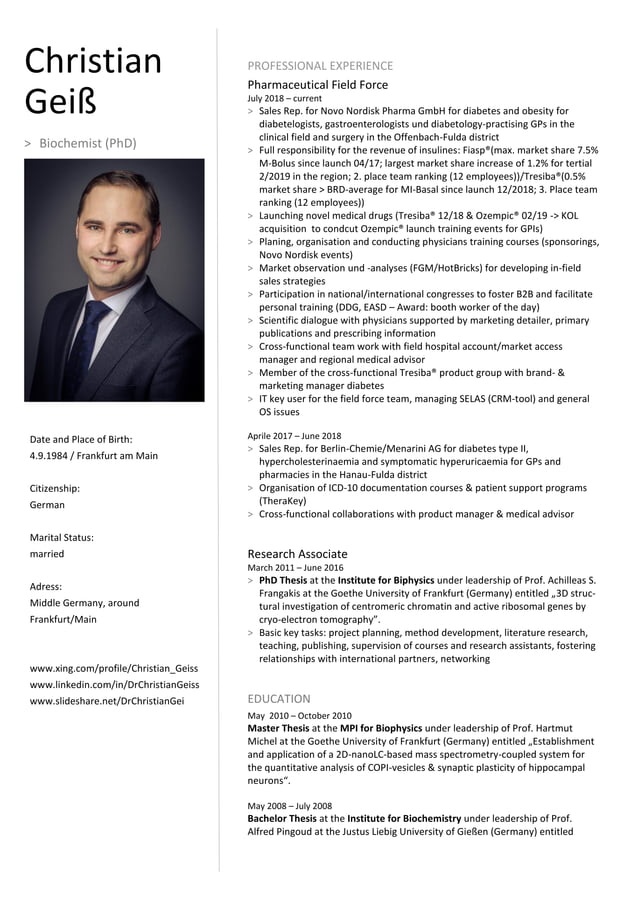 CV 09.2019 Christian Geiß | PDF