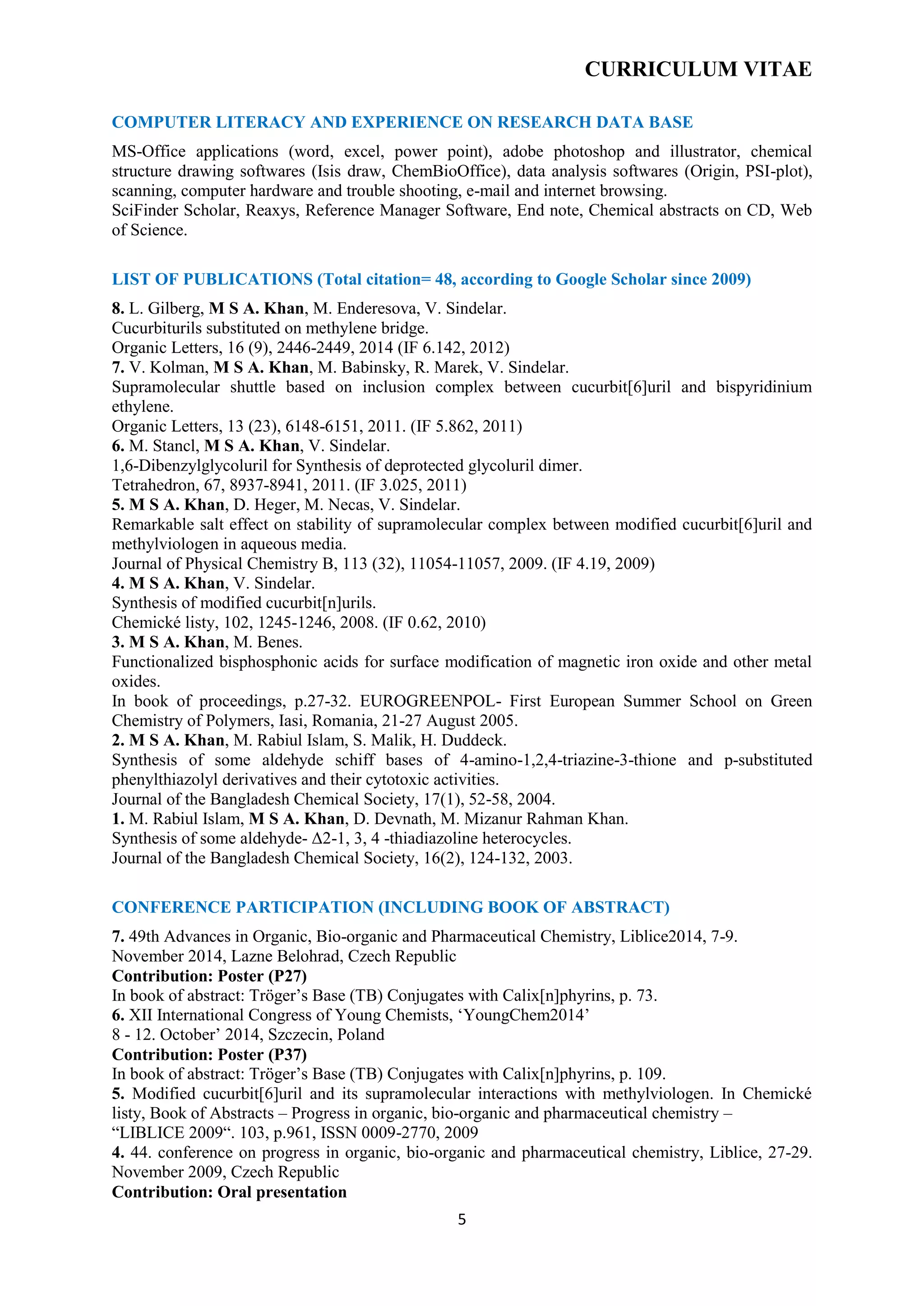 Curriculum Vitae in English_DrKhan | PDF