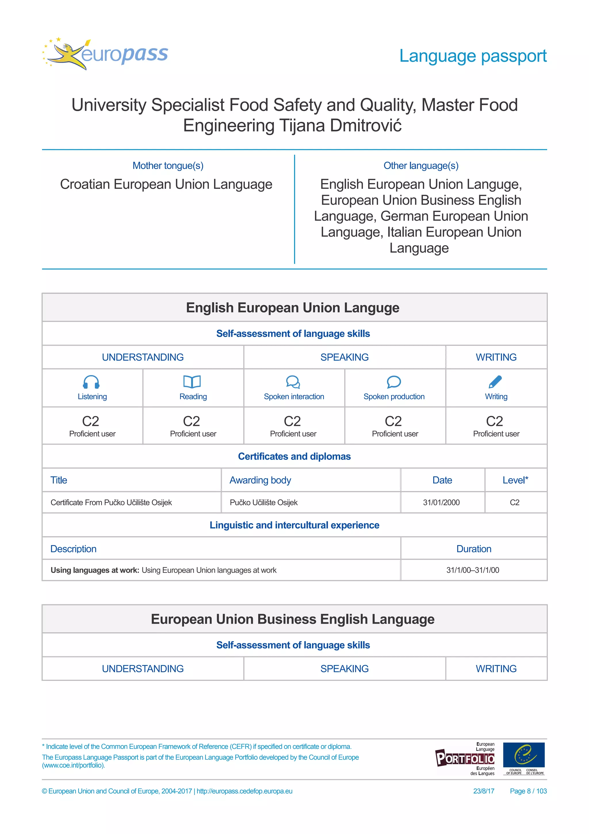 Europass | PDF