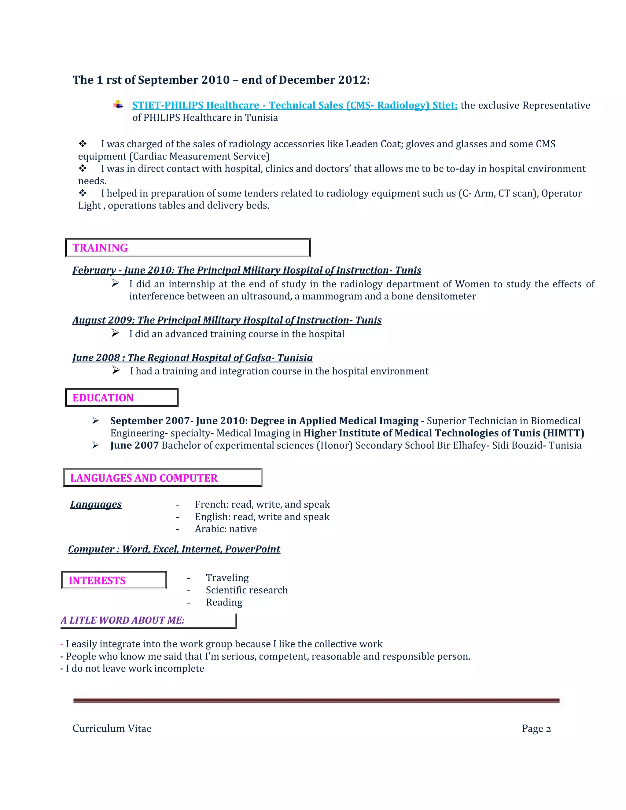 Cv english 2016 | PDF