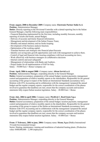 Cv Englishversion | DOC