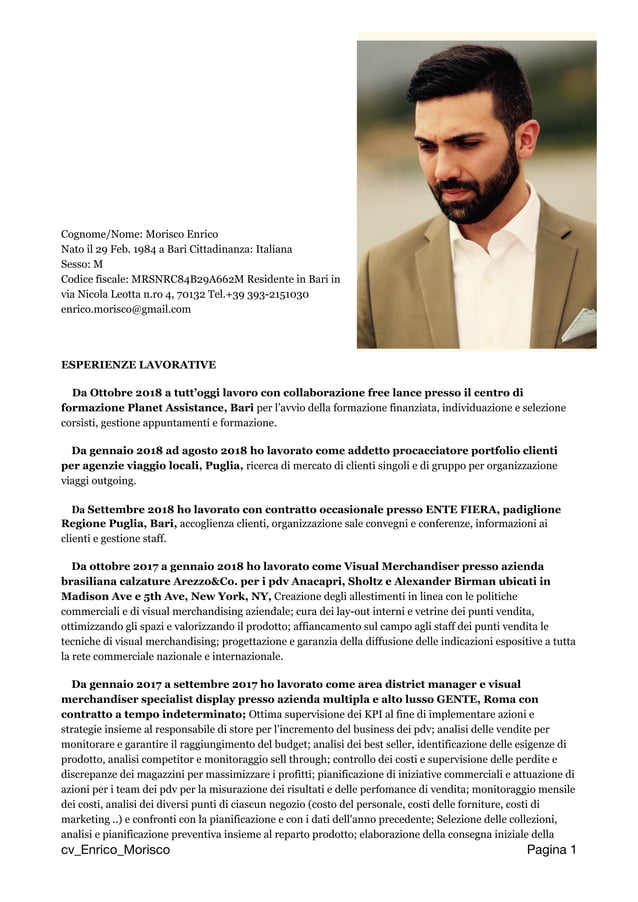 Cv enrico morisco | PDF