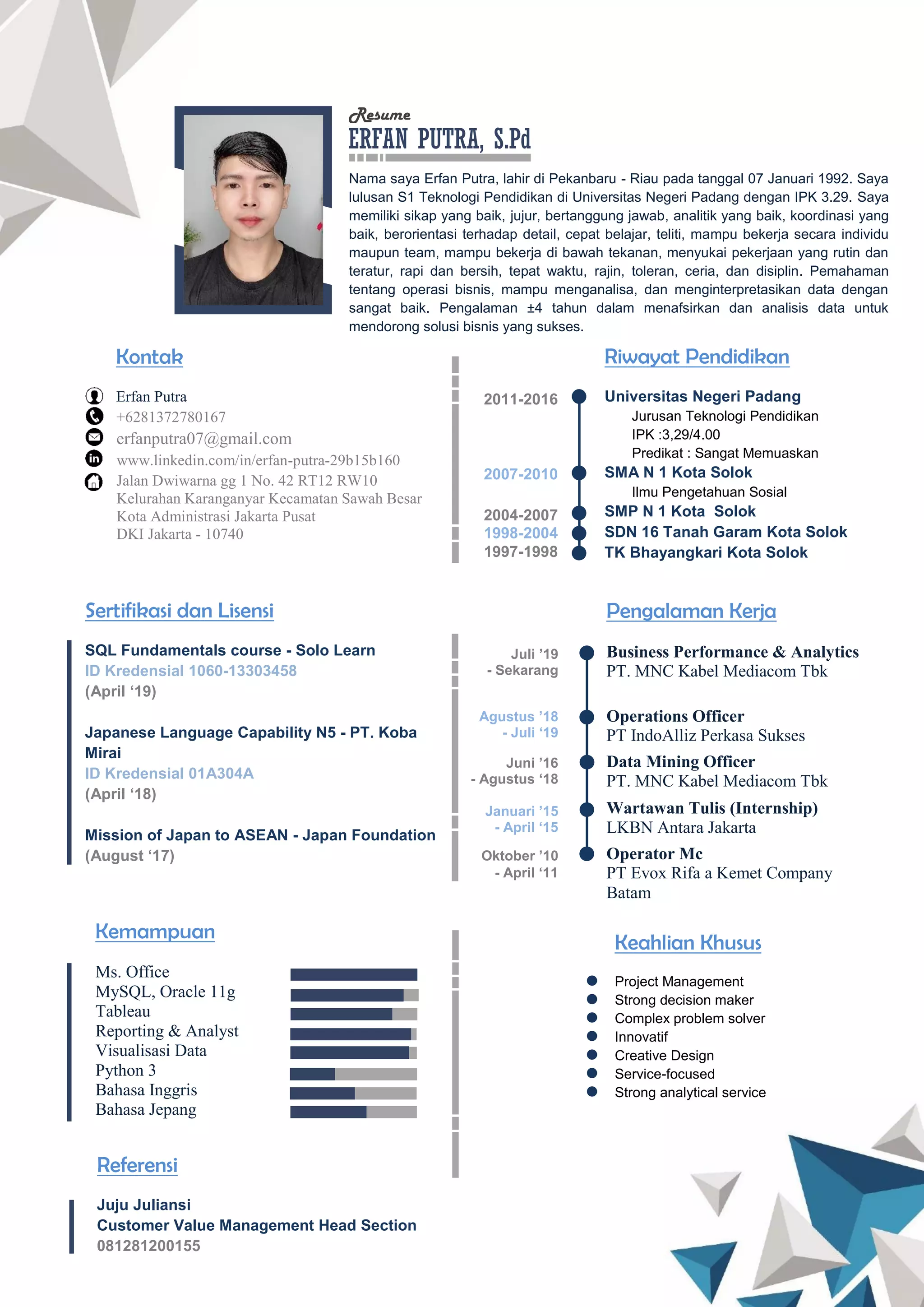 CV Erfan Putra 2021 | PDF
